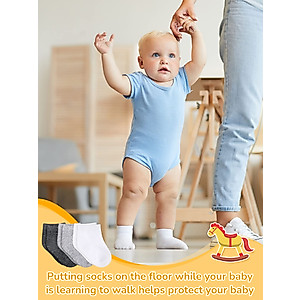 Jecery 60 Pairs Baby Socks Low Cut Stretch Cotton Ankle Socks Unisex Baby Socks Infant Socks for Newborn Toddler Boys Girls 0-6 Months Baby Socks