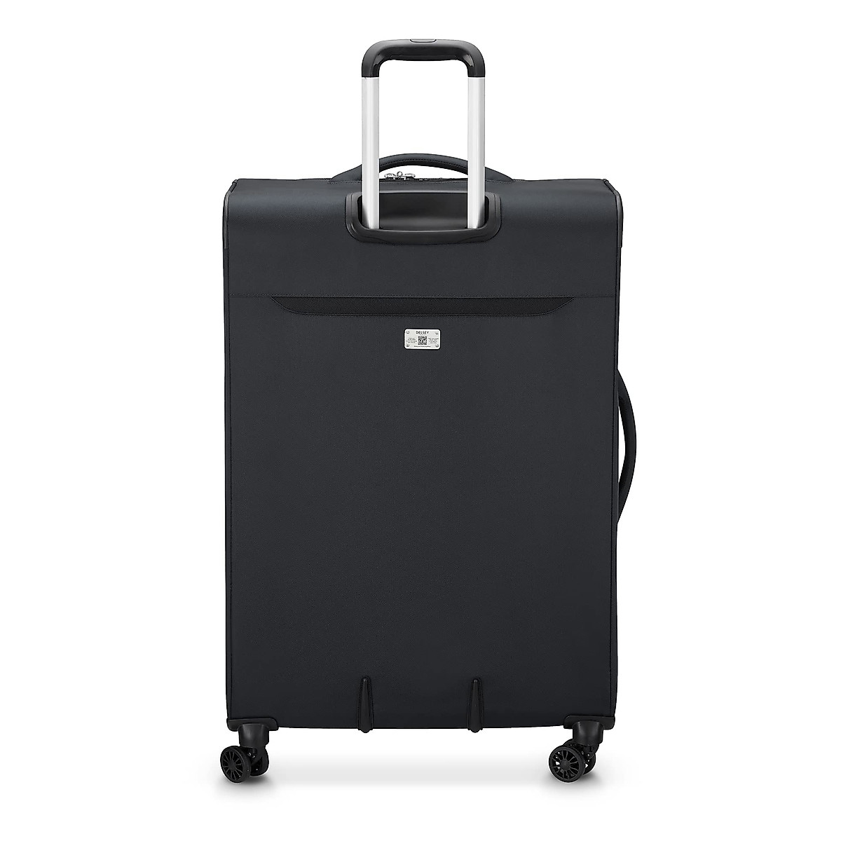 DELSEY PARIS Sky Max 2.0 Softside Expandable Luggage with Spinner Wheels, Black, Checked-Large, 28 Inch