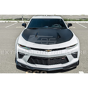 Replacement for 2016-Present Chevrolet Camaro SS 2019-Present Chevrolet Camaro LT LS RS | ZL1 Style Front Bumper Lower Lip Splitter (ABS Plastic - Matte Black)