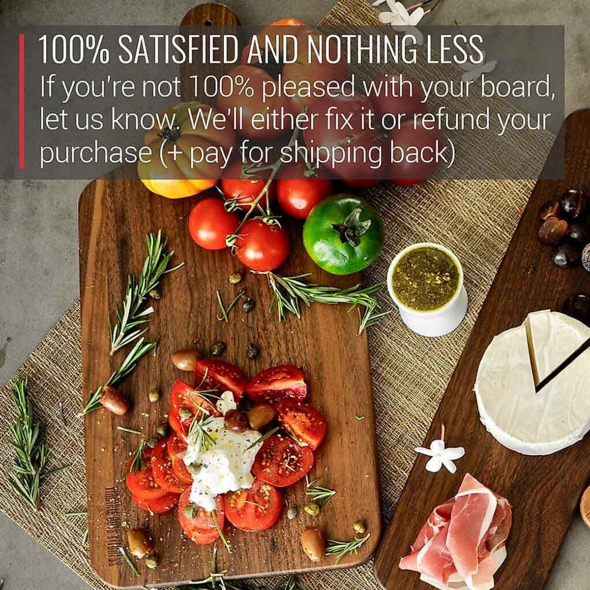 Made in USA Walnut Cutting Board by Virginia Boys Kitchens - Butcher Block made from Sustainable Hardwood (Handle - 8x17)