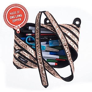 ZIPIT Girls' 3-Ring Pouch, Bronze Crackle, 9.060.785.91 inch (LWH)