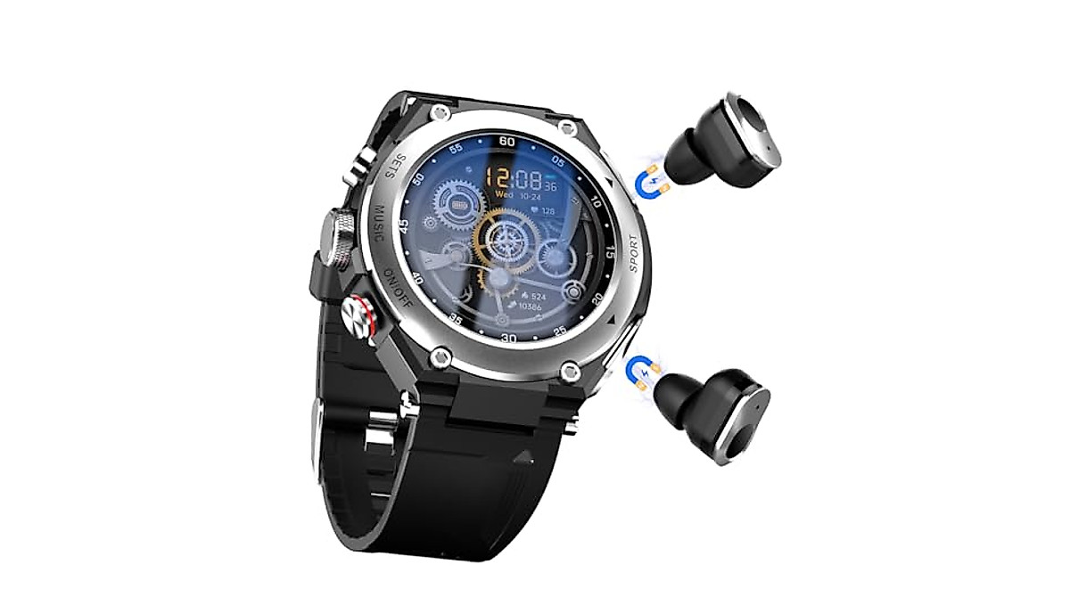 Desong Smart Watch: 3 in 1 Fitness Tracker & Earbuds