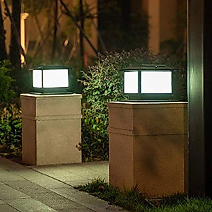 ZZYJYALG Pillar Light Solar Pillar Light Light Waterproof Outdoor Home Garden Solar Lights Door