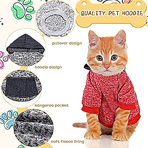 Xuniea 9 Pieces Dog Hoodie Sweaters with Pockets Warm Dog Camouflage Clothes with Hat Dog Winter Pullover Hoodie Outfit Apparel for Small Pets Dogs Cats Costume