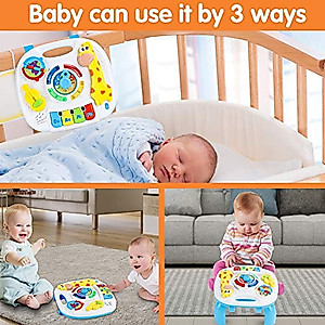 BACCOW Baby Toys 6 to 12-18 Months Musical Educational Learning Activity Table Center Toys for Toddlers Infants Kids 1 2 3 Year Olds Boys Girls Gifts Size 9.7 x 8.7 x 7.1 Inches