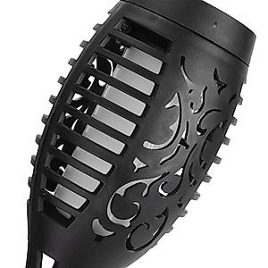 WINSHIDEN Solar Tiki Torches with Flickering Flame, 4 Pack Premium 33 LEDs Solar Flame Torch -IP65 Waterproof Flame Solar Lights Outdoor Landscape Decorative Torch Lights for Driveway Yard Patio