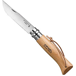 Opinel Stainelss Steel Folding Knife Set - Wooden Boxed Set of 10 Knives, No. 2 - No. 12