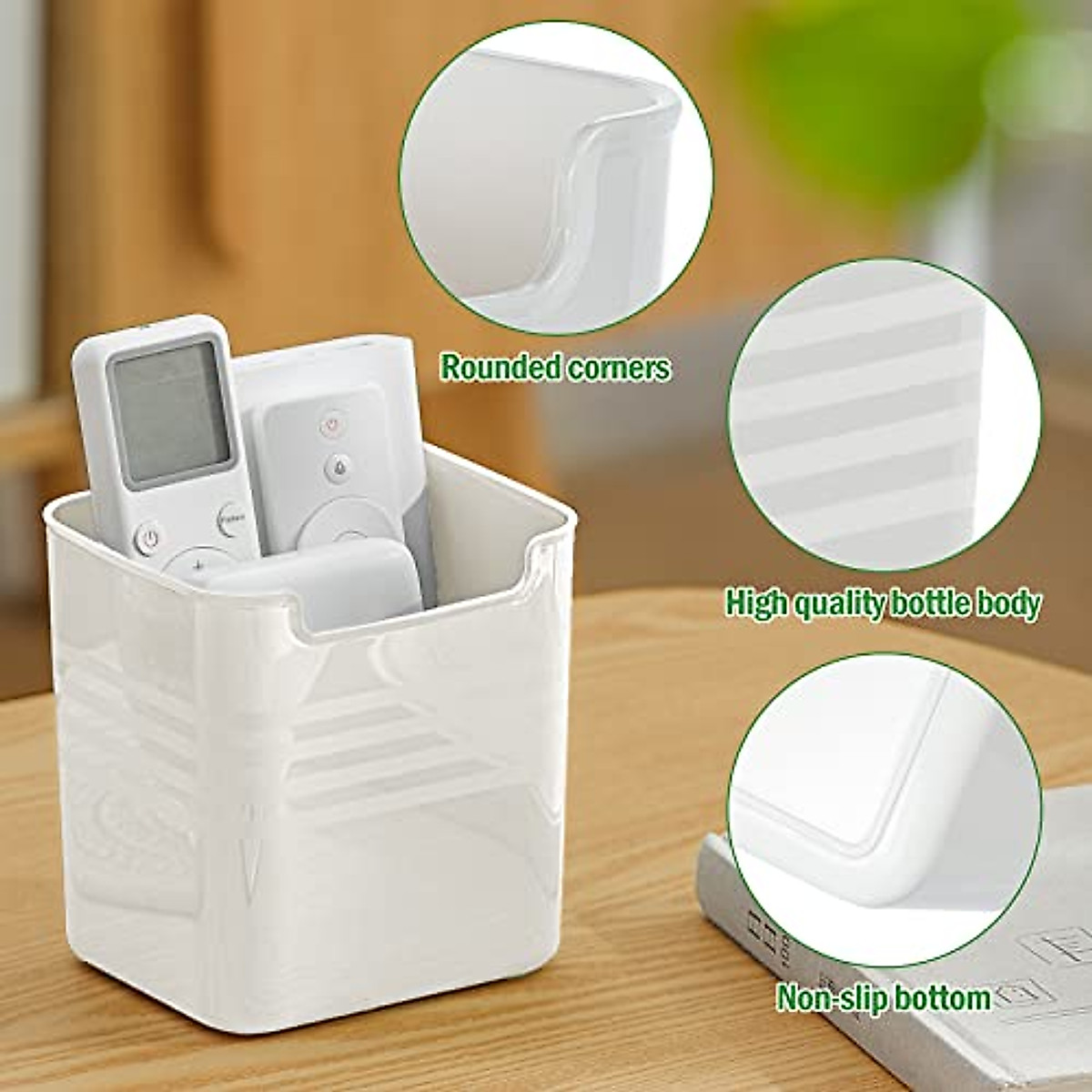 Poeland Desktop Storage Organizer Small, Plastic Storage Container for Desk, Cabinet, Drawer, Fridge, Office, Bathroom and Kitchen (3 Pack)
