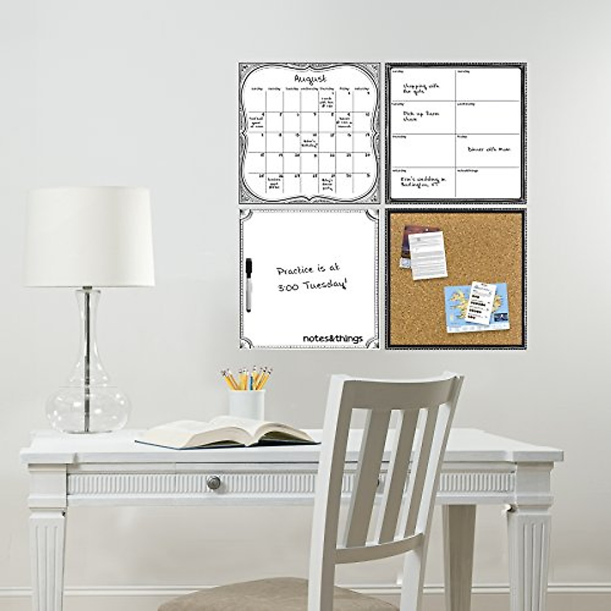 Brewster White 4-Piece Organizer Set