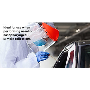 Globe Scientific Transport Tube, 10mL, Separate Red Screw Cap with Recess for Swab, STERILE, PP, Round Bottom, Self-Standing, Bulk Packed, 2 x 500 Tubes/Bag & 1 x 1000 Caps/Bag (1000 pcs)