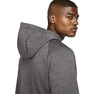 Nike Men's Therma Pullover Fitness Hoodie Carbon Heather/Black