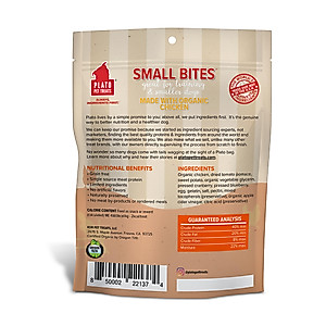 PLATO Small Bites Training Dog Treat Variety Pack, (1) 6oz Bag of Each: Salmon, Organic Chicken, Duck, Lamb, 1.5lb Total