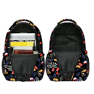 Azuxiqa Stranger Backpack, Portable Laptop Backpack School Bag Large Capacity Work Travel Backpacks for Men Women 16 Inch (Black)