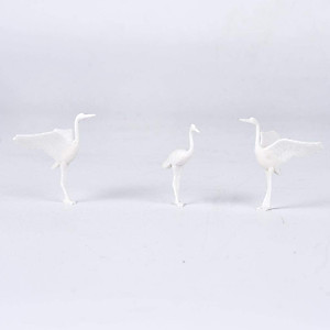 B Baosity 10 Miniature Pieces Figures Bird Crane 4x4x3cm