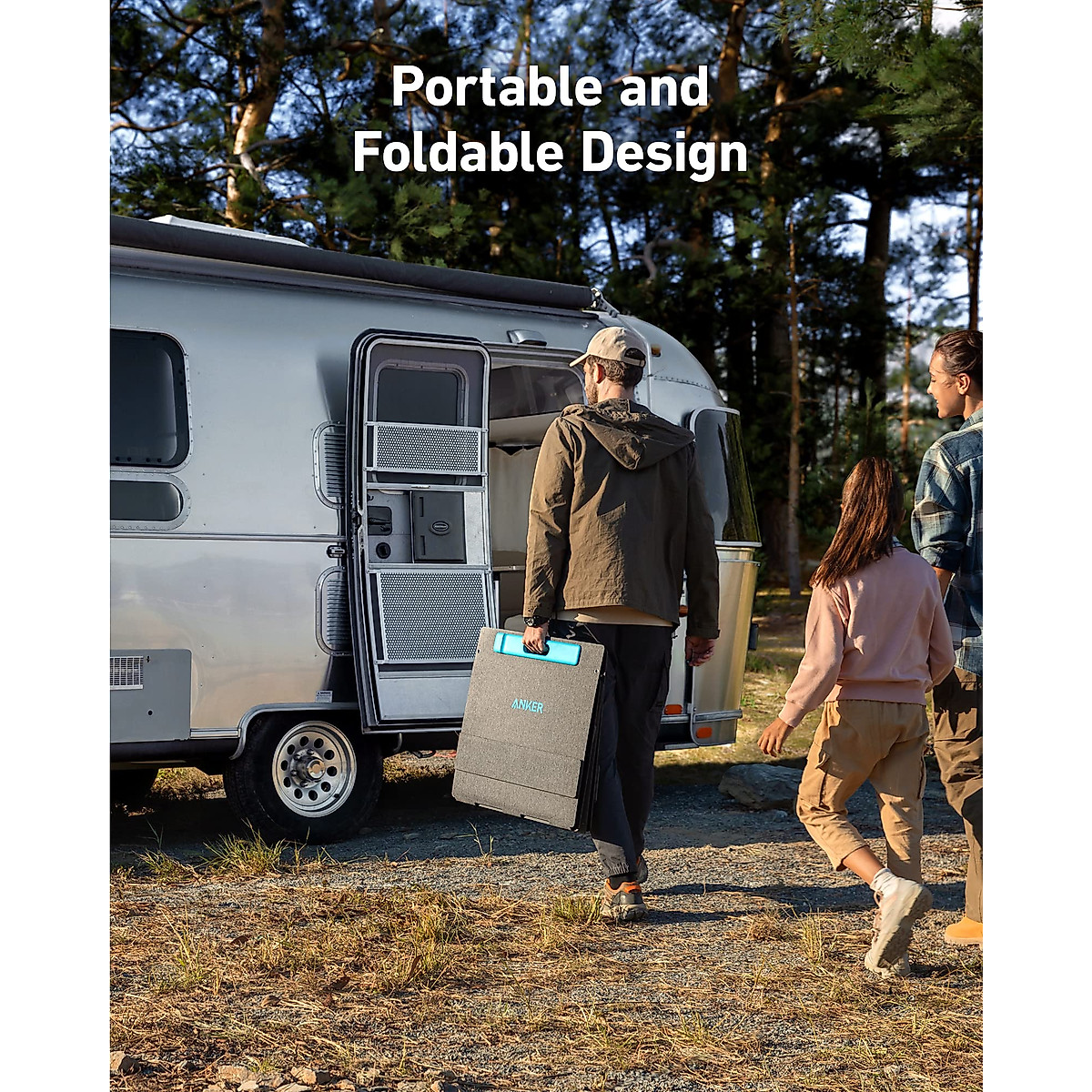 Anker 531 Solar Panel, 200W Foldable Portable Solar Charger, IP67 Waterproof, 23% Higher Energy Conversion Efficiency, Smart Sunlight Alignment, for Camping, RV (Only for 767 Powerhouse) (Renewed)