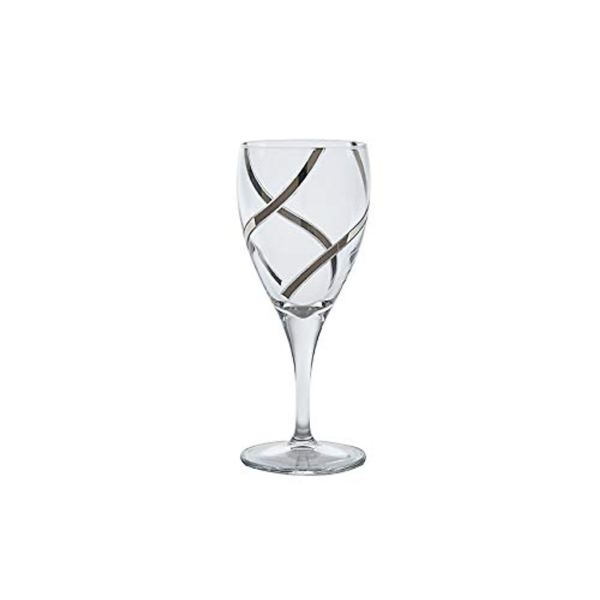 Glazze Crystal VNG-080-PL Red Wine Glasses Set | Hand-Cut with an Interwoven 24K Platinum Detailing Throughout | Stunning Stemware Designed to Perfection | Set of 6, 8.5" Tall 10 oz capacity