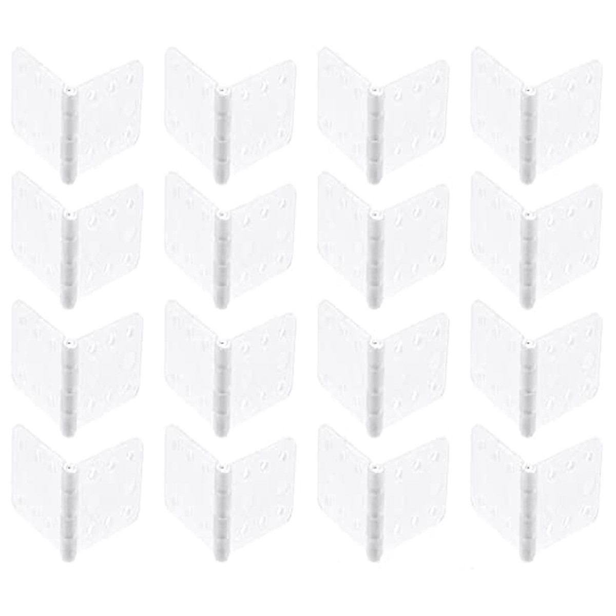 skrnrhrery Nylon Hinges, 3 Sizes are Available Suitable for RC Airplane Model Airplane Parts Fixed Wing Model Airplane Square Loose-Leaf 16-Pack (Medium 0.63×1.14 inches)