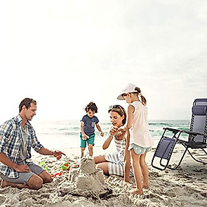 FDW Zero Gravity Chair Patio Lounge Chairs Lounge Patio Chairs 2 Pack Adjustable Reliners for Pool Yard with Cup Holder