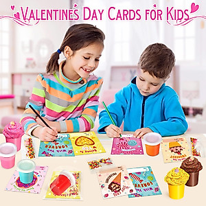 Valentines Day Cards for Kids- 24 set of Butter Slime with Valentine's Day Card Bulk, School Classroom Valentine's Gifts Exchange, Valentine's Party Favors for Kids, Valentine's Prizes