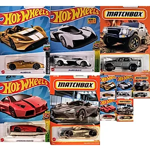 Hot Wheels Matchbox Lamborghini and McLaren 5 Car Bundle Set Version 2