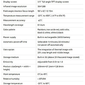 HT-H8 IR InfraredThermalImager 3.5inch Full Angle TFT FloorTest