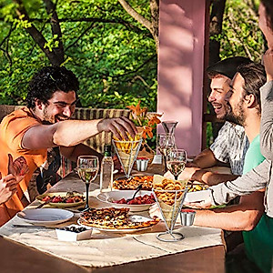 BESTonZON 2PCS French Fry Stand Cone Basket French Fry Chips Cone Metal Wire Basket with Sauce Dippers for Home Parties/Backyard Picnics/Outdoor Events/Appetizers