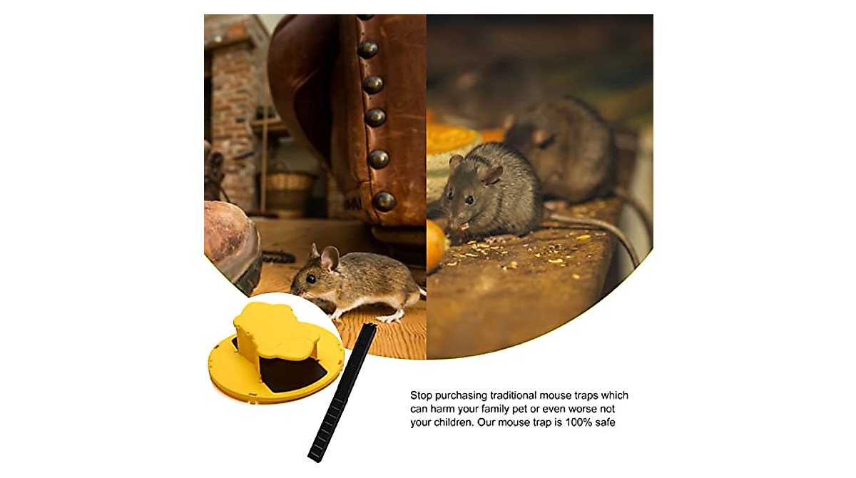 Yujianlo, Slide Bucket Lid Mouse Rat Trap with Ramp, Flip Auto Reset ...