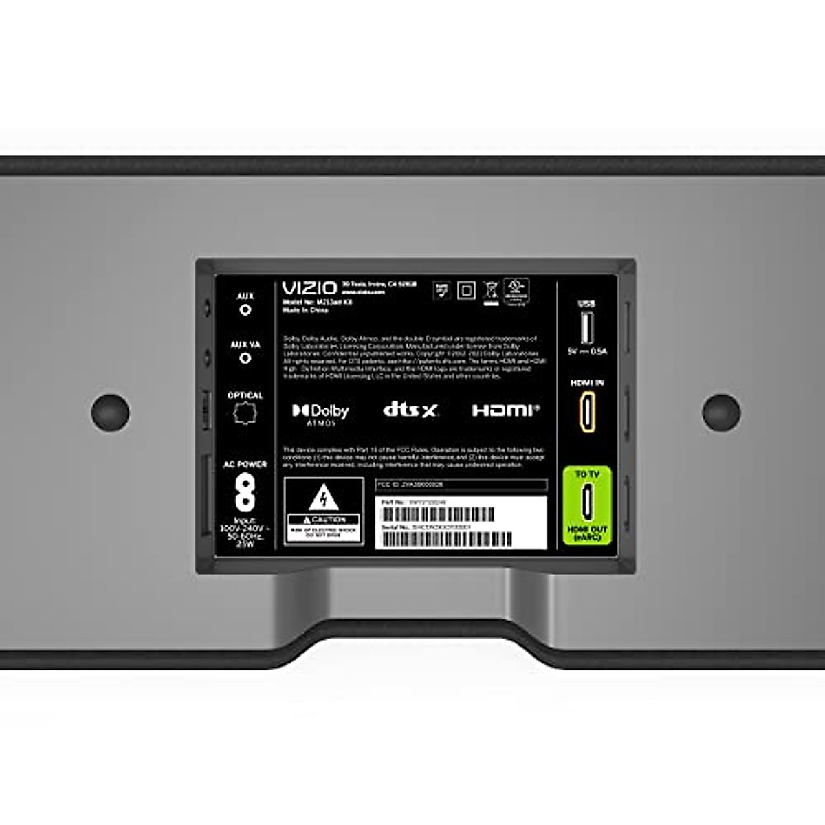 VIZIO M-Series All-in-One 2.1 Immersive Sound Bar with 6 High-Performance Speakers, Dolby Atmos, DTS:X, Built in Subwoofers and Alexa Compatibility, M213ad-K8, 2023 Model