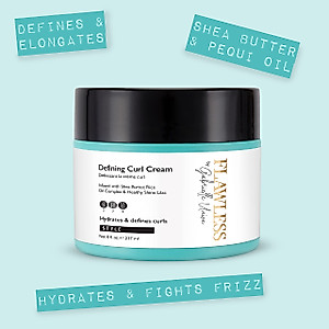 Flawless by Gabrielle Union - Defining Curl Hair Cream for Curly and Coily Hair, 8 OZ