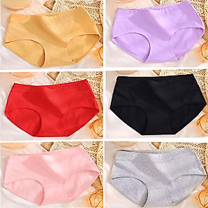 xctdehyi Underwear for Women Cotton Mid Rise Briefs Soft Strech Ladies Breathable Panties 16 Pack (as1, alpha, l, regular, regular, Multicolor-16 pack)
