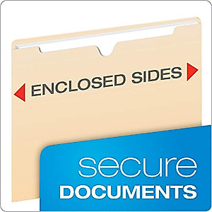 Pendaflex File Jackets, Flat, No Expansion, Manila, Letter Size, Straight Cut Tab, 100/Box (24990)