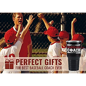 Onebttl Baseball Coach Gifts, Funny Gift Idea for Appreciation, Christmas, Birthday, 30oz Stainless Steel Insulated Travel Mug - Best Baseball Coach Ever