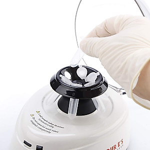 Mini Centrifuge Machine, Four E's Scientific Lab Benchtop Centrifuge 5400rpm, 2000 x g RCF with 2 Interchangeable Rotors for 0.2/0.5/1.5/2mL Tube Capacity