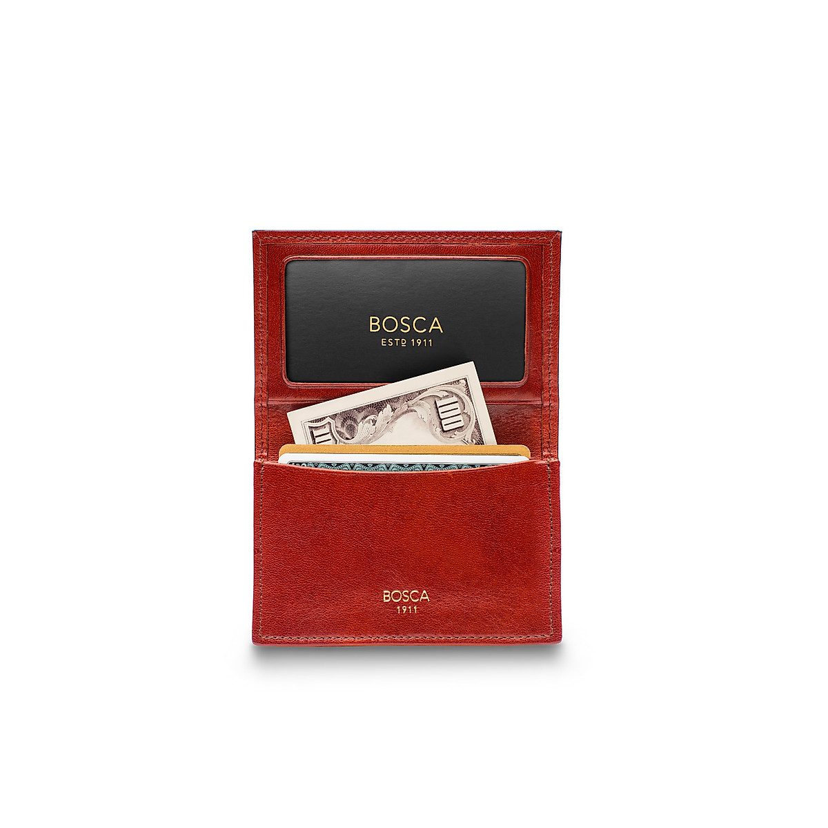Bosca Men's Old Leather Collection - Gusseted Card Case (Cognac)