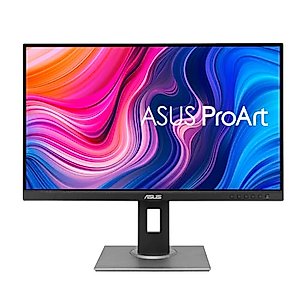 ASUS ProArt Display PA278QV 27” WQHD (2560 x 1440) Monitor, 100% sRGB/Rec. 709 ΔE < 2, IPS, DisplayPort HDMI DVI-D Mini DP, Calman Verified, Anti-glare, Tilt Pivot Swivel Height Adjustable, Black