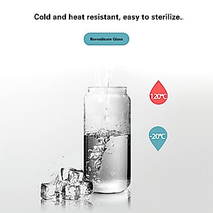 MOLADRI 960ML/32Oz Clear Cute Glass Storage Canister Holder with Stackable Airtight Wood Lid, Modern Decorative Container Jar for Coffee, Spice, Candy, Salt, Cookie, Condiment, Pepper, Sugar