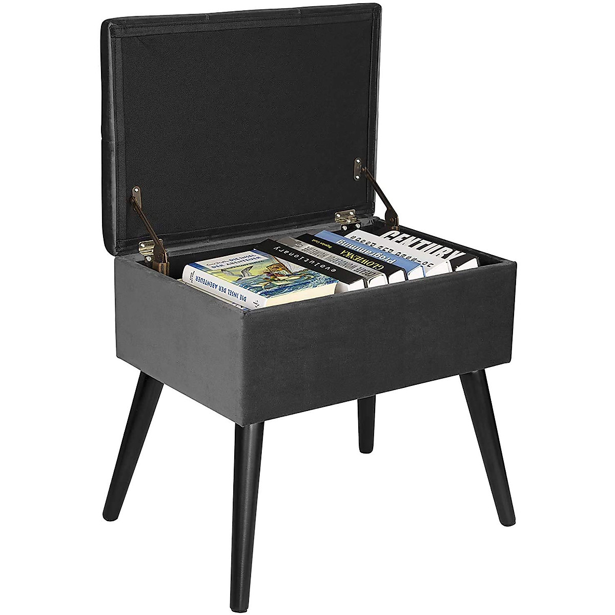 YHBM Storage Bench Chest Padded Footstool Linen Pouffe Chair Light Bed End Shoe Children Toy Box Stool Milking Stool Grey (Color : Rosa)