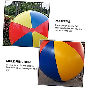 Alasum Inflatables 1pc Big Beach Ball Soccer Beach Ball Beach Balls for Kids Childrens Toys PVC Inflatables Water Ball Toy PVC Play Ball Colorful Play Balls Pool Party