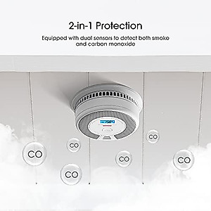 X-Sense Wireless Interconnected Combination Smoke and CO Alarms SC07-W (3-Pack) and Remote Control