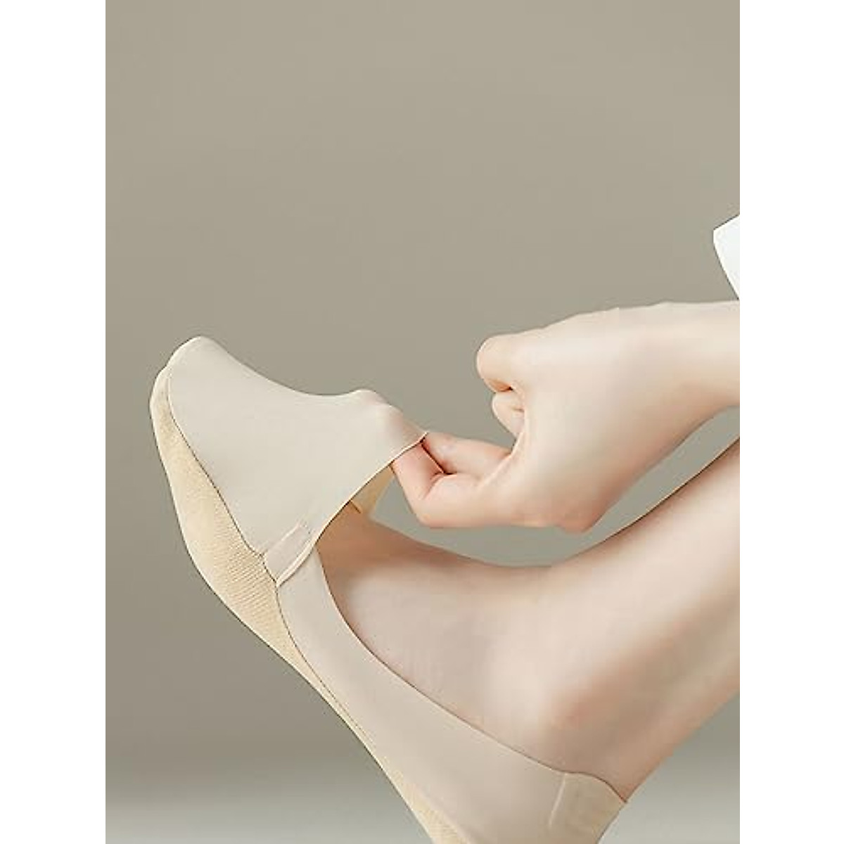 Women No Show Socks Ultra Low Cut Liner Socks Ice Feeling socks Nonslip Liner Invisible Flat Boat Thin Socks 6/8 pairs (6 pairs nude)