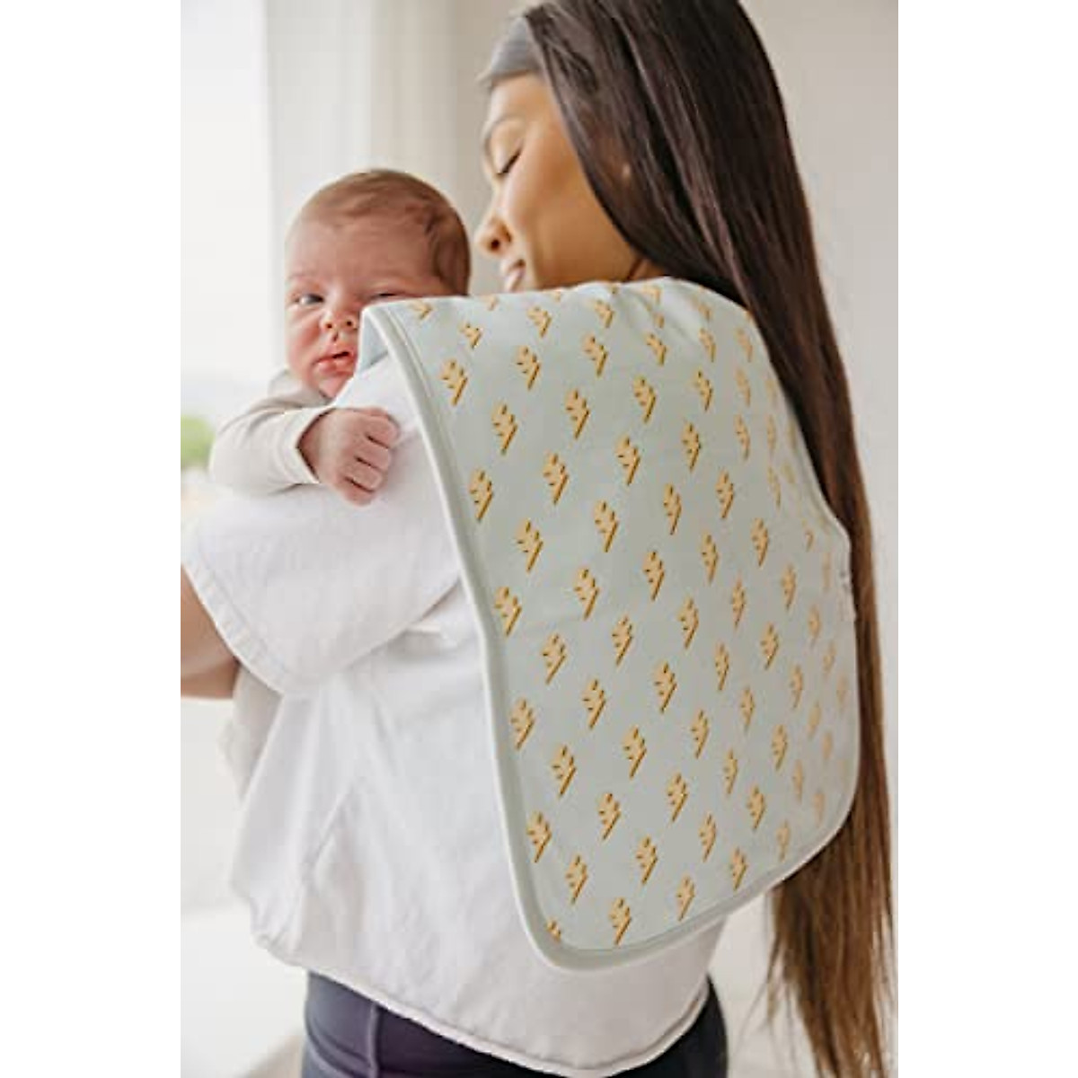 Baby Burp Cloth Large 21''x10'' Size Premium Absorbent Triple Layer 3-Pack Gift Set"Vance" by Copper Pearl