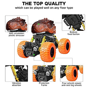 Dinosaur Toys for Kids 3-5 Toys for 3 Year Old Boys - 4 Drive Toys for 5 Year Old Boys Cars for Kids Toys for 4 Year Old Boys Gifts for 2 3 4 5 6 Year Old Boys Toys Birthday Gift