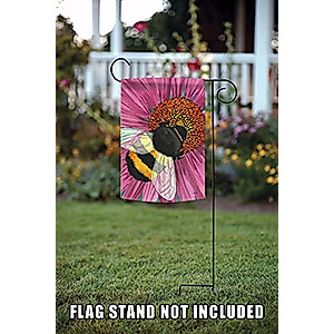 Toland Home Garden 1112554 Busy Bee Spring Flag 12x18 Inch Double Sided Spring Garden Flag for Outdoor House Flower Flag Yard Decoration