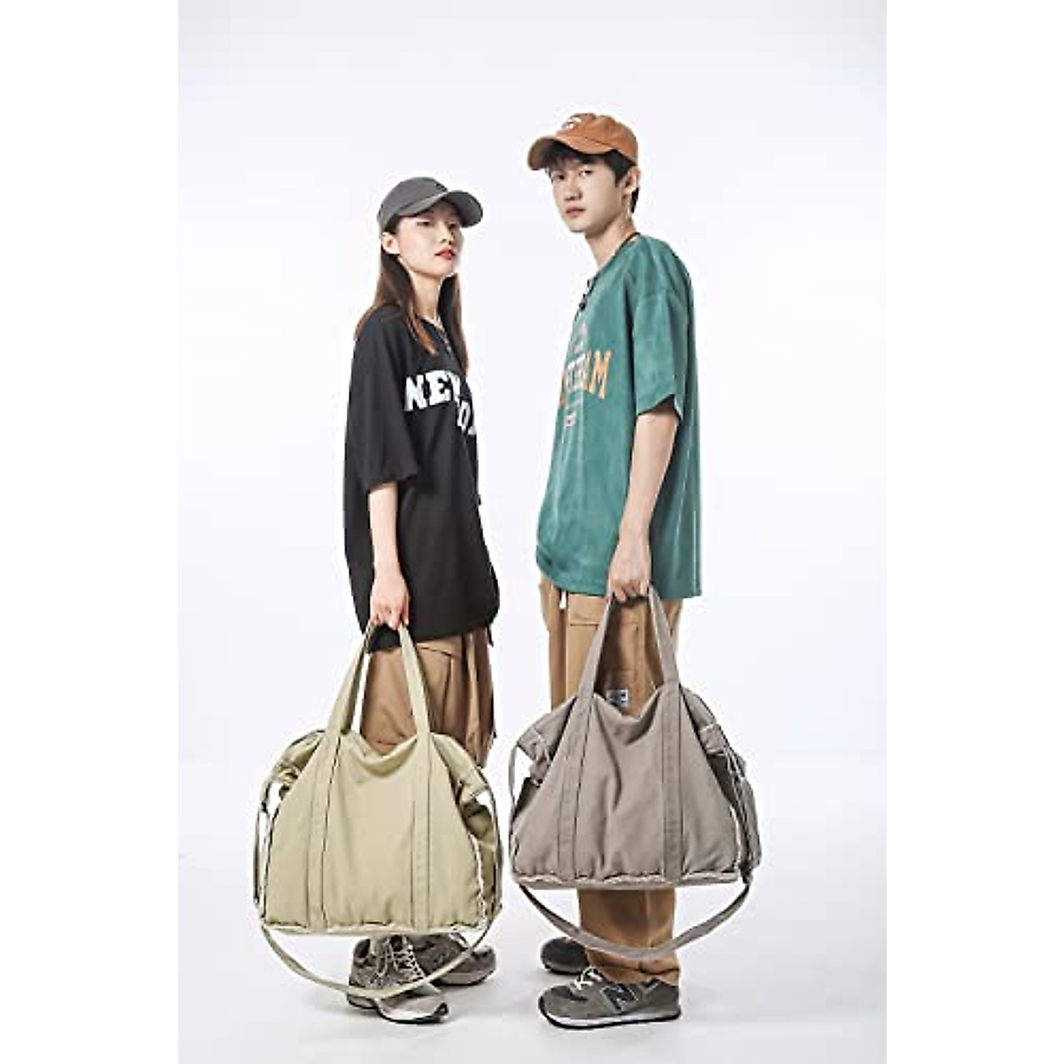 Micmores Tote Bag for women, Retro Hobo Purse Crossbody Handbag Large Canvas Shoulder Bags for School Work Travel Shopping(Brown)