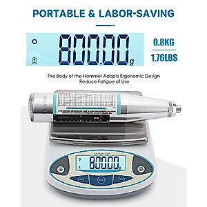 NEWTRY Concrete Rebound Hammer, Tester Portable Resiliometer Test, 10-60Mpa 1450-8702psi with User’s Guide in English Text & Video