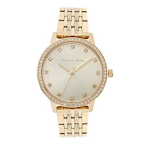 Michael Kors Women's Melissa Three-Hand Gold-Tone Stainless Steel Watch MK4368