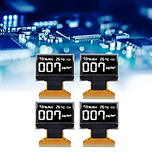 Organic Light Emitting Diode Display, Flexible Organic LCD Display 128x64 Glass 0.96in Compact for DIY(White Displaying)