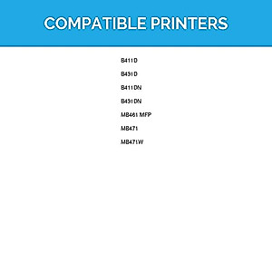 LD Products Compatible Toner Cartridge Printer Replacements for Okidata 44574701 (Black, 2-Pack) Compatible with MB461 MFP, MB471, MB471W, B411d, B411dn, B431d, B431dn