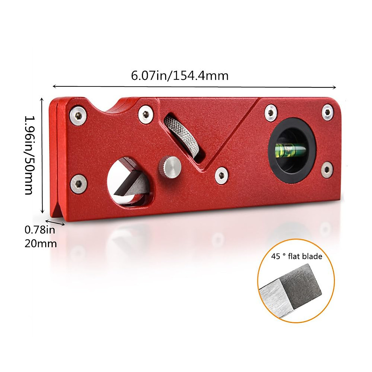 szhdxsy, Wood Planar carpenter's edge trimming tool, suitable for manual chamfering and planing of wood quick trimming,for Quick Edge Trimming and Chamfering,red