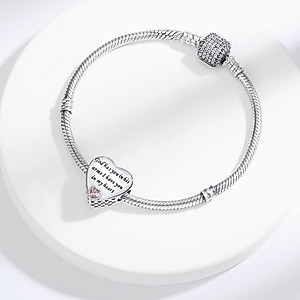925 Sterling Silver Charms Fit Pandora Charms Bracelet I Love You to Infinity and Beyond Fit Wife Daughter Mother's Day Christmas Birthday Gift